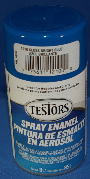 Testors 3oz Spray Enamel Gloss Bright Blue – Hillsboro Hobby Shop