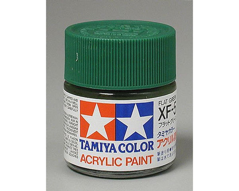 Tamiya Acrylic Paint 23mm. Flat Green XF5 – Hillsboro Hobby Shop